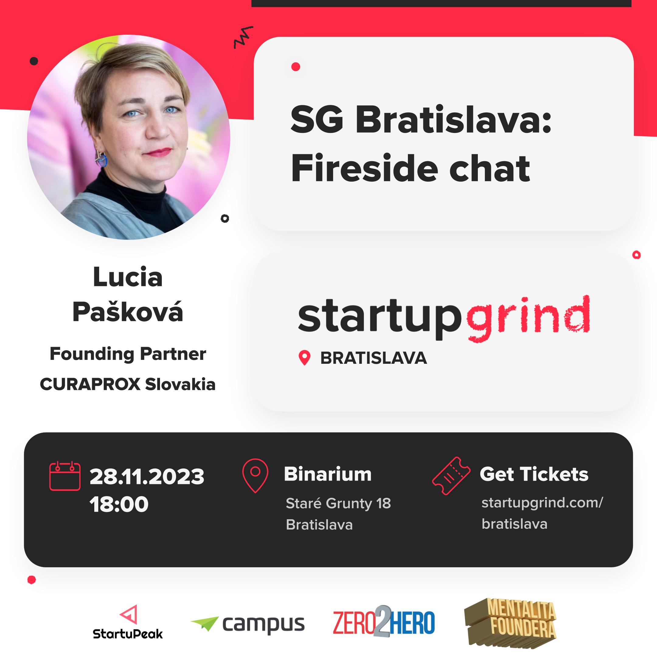 See Fireside chat w CURAPROX Slovakia Founding partner Lucia Pašková at Startup Grind Bratislava